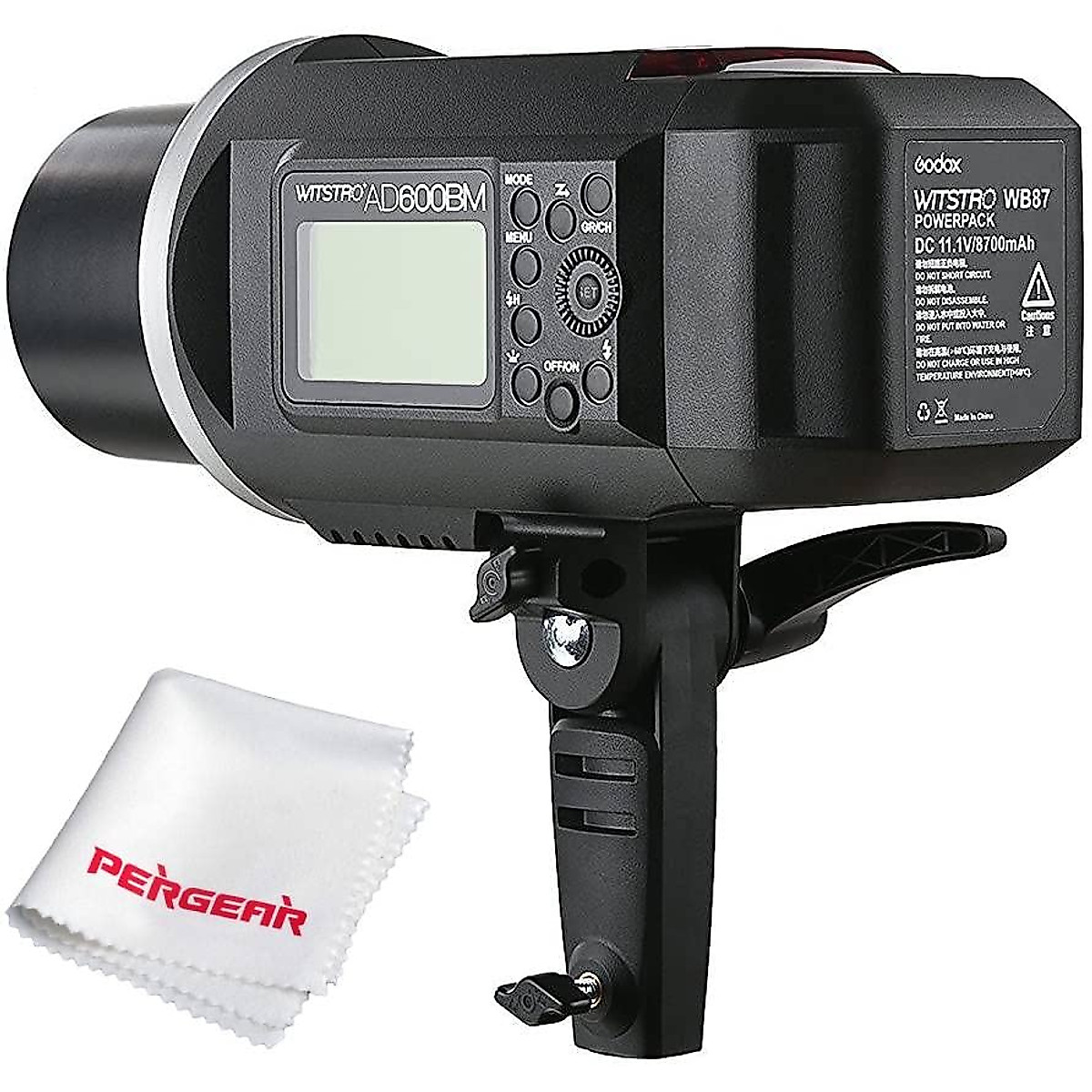Godox AD600BM Bowens Mount 600Ws GN87 HSS Outdoor Flash Strobe Light with 2.4G Wireless X System, 8700mAh Battery to Provide 500 Full Power Flashes Recycle in 0.01-2.5 Second, W/Cleaning Kit