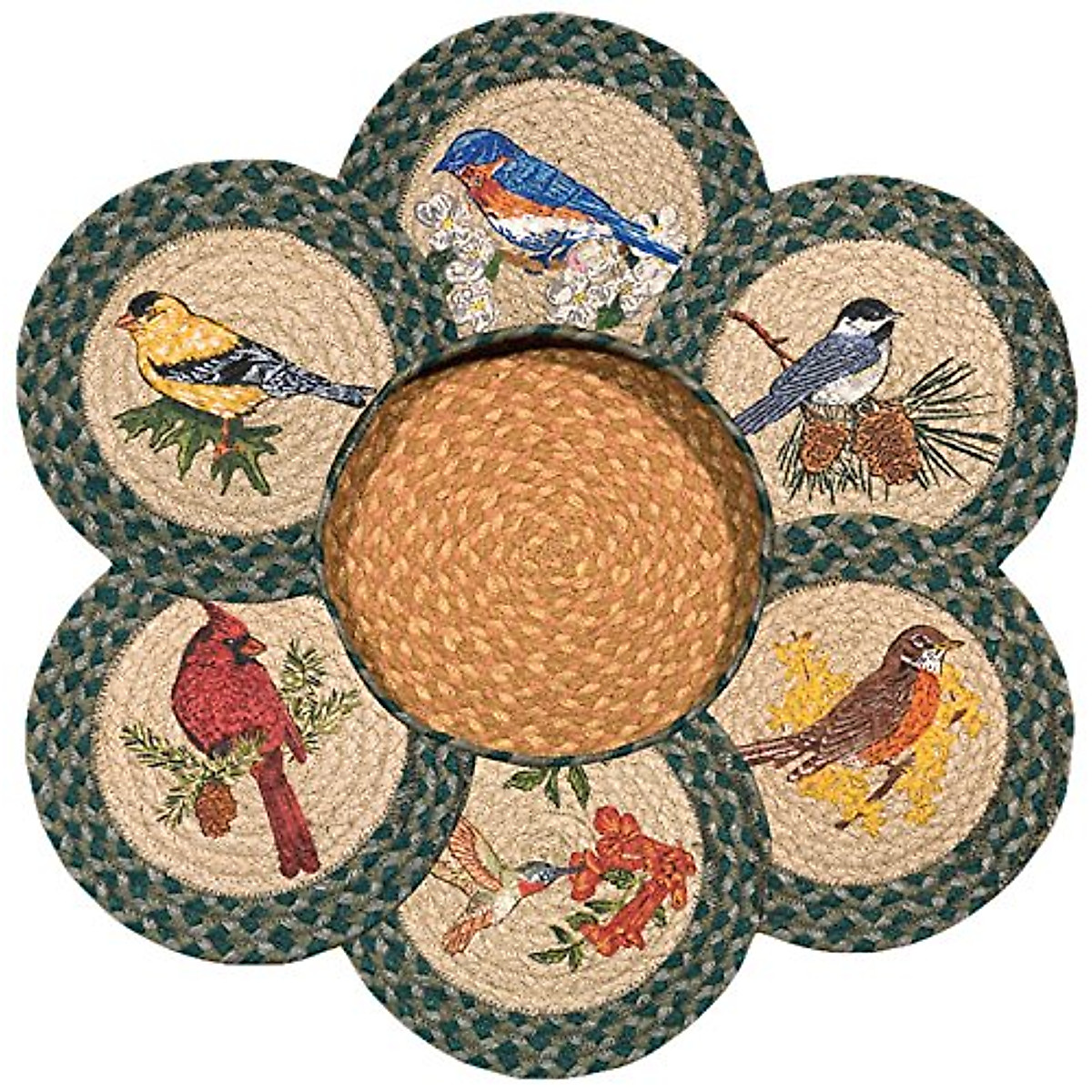 Earth Rugs Jute Trivet Set, 10", Multi-Colored