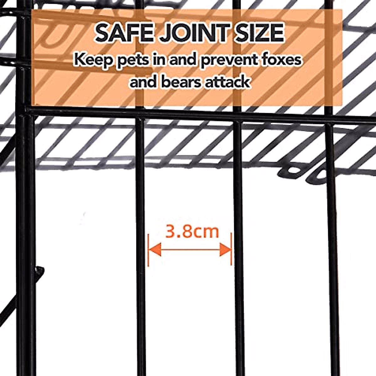 PawGiant Chicken Coop Chicken Run Pen for Yard with Cover 86"×40"×39" Outdoor Metal Portable Chicken Tractor Cage Enclosure Crate Outside for Small Animals Duck Rabbit Hen