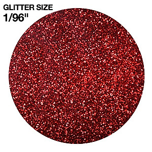 TORC Red Fine Glitter 4 oz Glitter Powder for Tumblers Resin Crafts Slime Cosmetic Nail Painting Festival Decoration