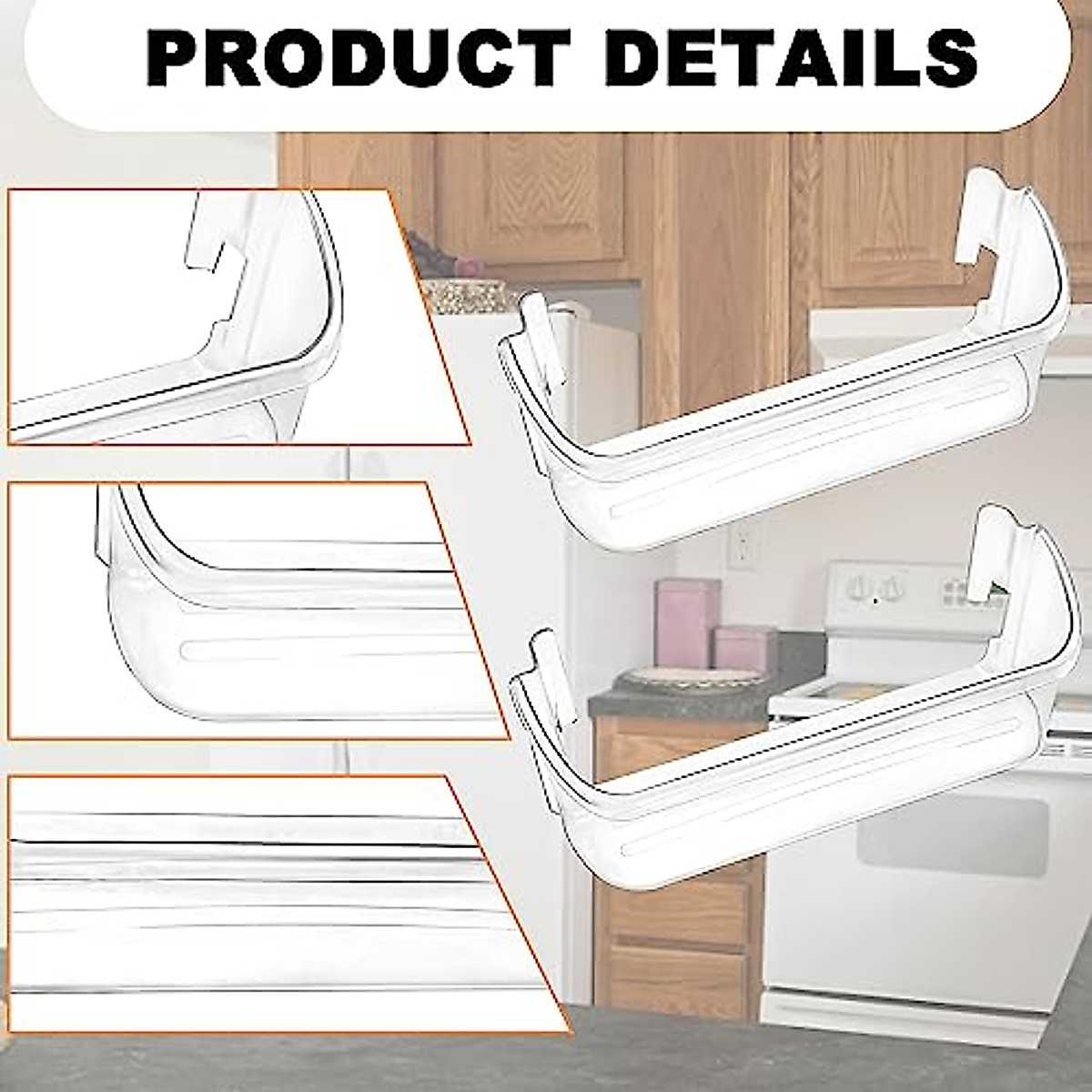 242126602 refrigerator door shelf replacement Fits for frigi.daire Refrigerator Door Shelf AP6278233 PS12364199 FFSS2625TS0 LFSS2612TF0-Fits Side Shelf Bottom