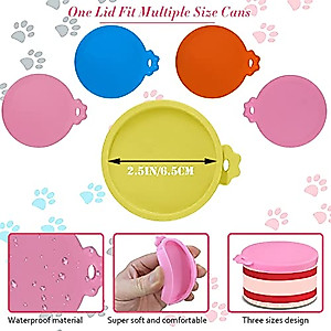 AQSXO 7 Pcs Food Can Lids Pet Can Covers, Silicone Small Pet Food Can Lids Covers for 3 oz 2.5 oz Cat Food Cans.