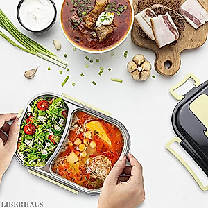 Stainless Steel Lunch Containers for Adults - Simple Modern Bento Lunch Box for Adults With Compartments Hot and Cold Lunch Boxes for Adults - Food Storage Containers Lunch Box Accessories for Adults