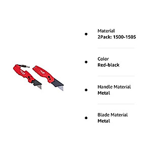 Milwaukee FASTBACK Compact Knife, and FASTBACK 6-in-1 Folding Utility Knives, w/ Blade (knife 2pack)