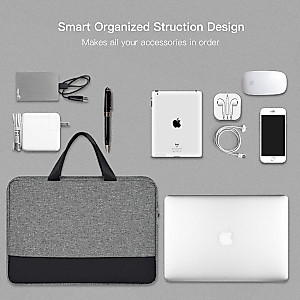 17-17.3 Inch Laptop Bag, Men Women TSA Briefcase with Organizer for HP Envy 17 17t/Pavilion 17, Dell Inspiron 17/G3 G7 17.3, Ideapad 330 L340 17.3, Acer Aspire 17.3, ROG MSI GS75 17.3 Case, Gray