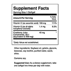 Swanson Cranberry - Supports Urinary Tract Health, Bladder Control, and Promotes Healthy Kidney Function - Cranberry Supplement Made with 20:1 Cranberry Juice Concentrate - (180 Softgels)