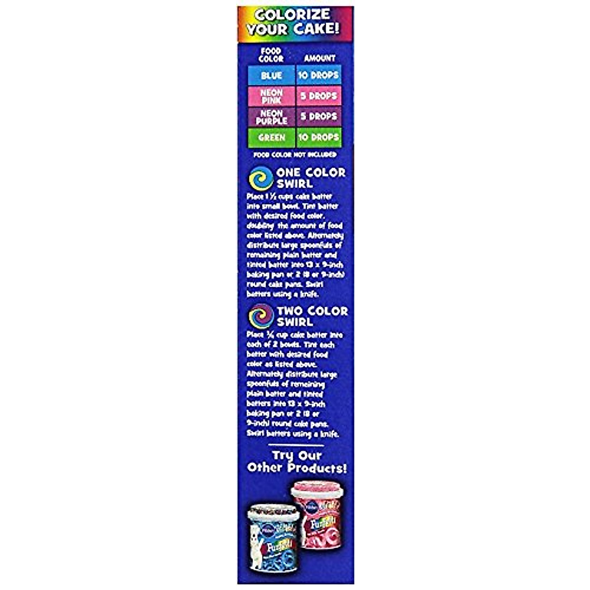 Pillsbury Moist Premium Cake Mix 15.25 Ounce and Funfetti Vanilla Flavored Frosting 15.6 Ounce