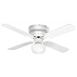 Litex CC42WW4L Celeste Collection 42-Inch Ceiling Fan with Five Reversible White/Whitewash Blades and Single Light kit with White Opal Glass