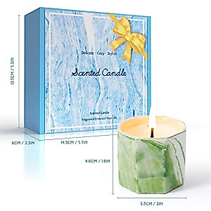 Candles for Home Scented, Scented Candles Ceramic Candles Gift Set Candles Gifts for Women Man Mothers Day Gifts Decoration Soy Candles for Relaxing Spa, Linen, Bamboo, Peony, Cedar