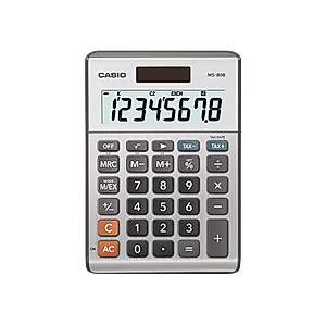 Casio MS-80B Standard Function Desktop Calculator,Black 147D×103W×28.8H mm