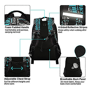 Glaphy Baseball Backpack Laptop School Bag Lightweight Daypack Bookbags for Men Women Teens Kids