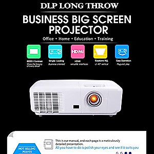 QXue Portable Projector HD Video Projector,with +/- 40°Keystone Correction,3500 Lumens Compatible Smartphone Support HDMI/USB,for Ideal, Home, Teaching, Training