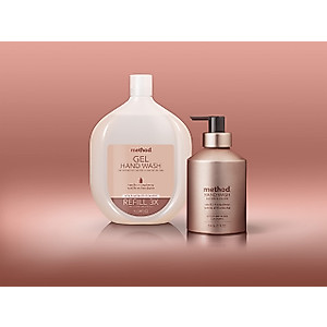 Method Premium Gel Hand Soap Refill, Vanilla + Raspberry, Recyclable Bottle, Biodegradable Formula, 34 fl oz (Pack of 4)