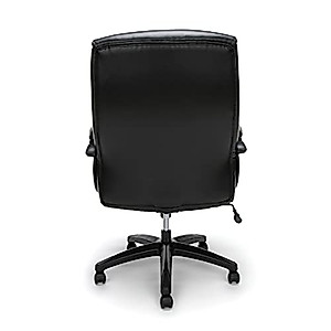 OFM ESS Collection Big and Tall Bonded Leather Executive Chair, Black