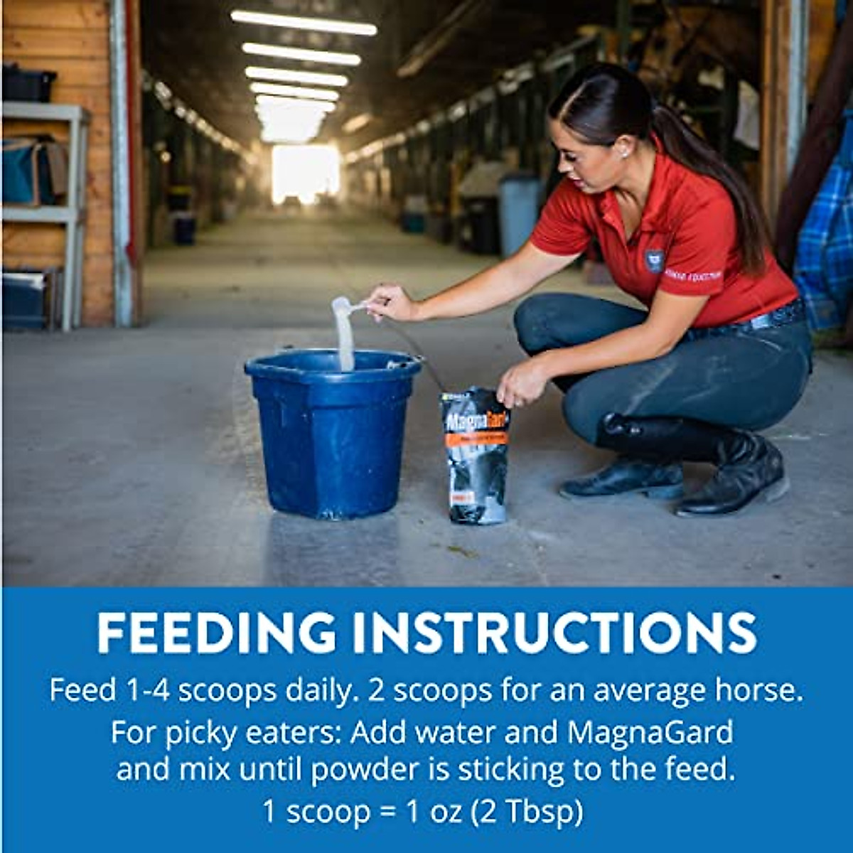 MagnaGard Gastric Support Supplement for Horses | Relieves Ulcers, Calming Supplement, Magnesium & Other Vital Minerals | Powder, 6 Pound Bag, 45-Day Supply | by Eagle Equine