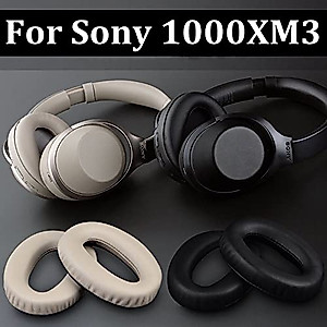 Replacement Ear Pads Cushions, Soft Earpads Cover Compatible for Sony WH-1000XM3 Noise-Cancelling Over Ear Headphones (Gold)