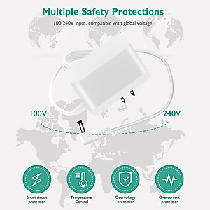 Lnauy Charger for Baby Humidifier Compatible with Frida Baby 3-in-1 Cool Mist Humidifier Power Cord Humidifier Replacement Charging Cable 24V AC Power Adapter 5.9Ft