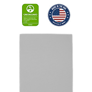 Dream On Me Snuggles Extra Firm Fiber Portable and Mini Crib Mattress in Grey, Greenguard Gold Certified, Soft Breathable Mesh Cover, Lightweight Baby Mattresses for Cribs
