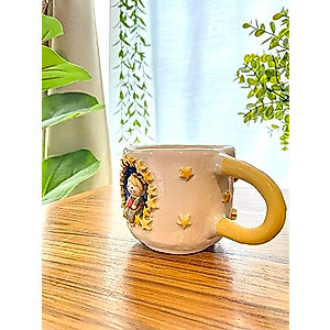 Little Prince cup. Handmade ceramic cup, Hand-painted mug, Unique Surprise gift for Christmas or Birthday. Dishwasher and Microwave safe