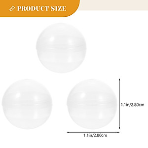 PRETYZOOM 100pcs Shell Tennis Large Xmas Tranparent Bubble Round Clear Gifts Treat Container Bulk Capsule Prize Machine Capsules Small Clear Balls Tiny Refill Child Household Plastic