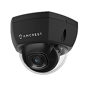 Amcrest UltraHD 4K (8MP) Outdoor Security POE IP Dome Camera, 98ft NightVision, 2.8mm Lens, IP67 Weatherproof, IK10 Vandal Resistant Dome, 256GB MicroSD Recording, Black (IP8M-2493EB-V2)