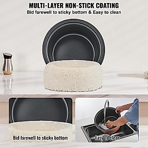 VEVOR Commercial Rice Cooker, 9.51Qt/45 Cups Cooked Rice, Large Rice Cooker and Warmer with Nonstick Inner Pot, Fast Cooking and 12-Hour Keep Warm, with Rice Cup and Paddle, for Restaurant