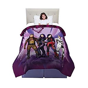 Franco Kids Bedding Super Soft Reversible Comforter, Twin/Full, Disney Descendants 3