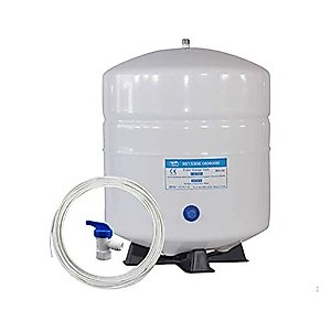 Reverse Osmosis Water Storage Pressure Tank 4.5 Gallon (3.2 Gal Capacity) Plus Tank Valve and 1/4" Tubing