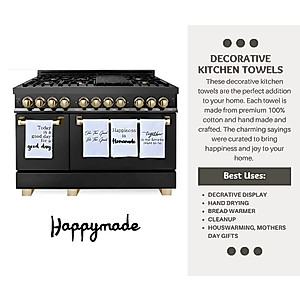 Happymade Tea Towels for Kitchen Decorative Cute Kitchen Towels with Sayings (Together is Our Favorite Place to Be) Decorative Kitchen Towels | Farmhouse Kitchen Towels Set | Tea Towel Farmhouse