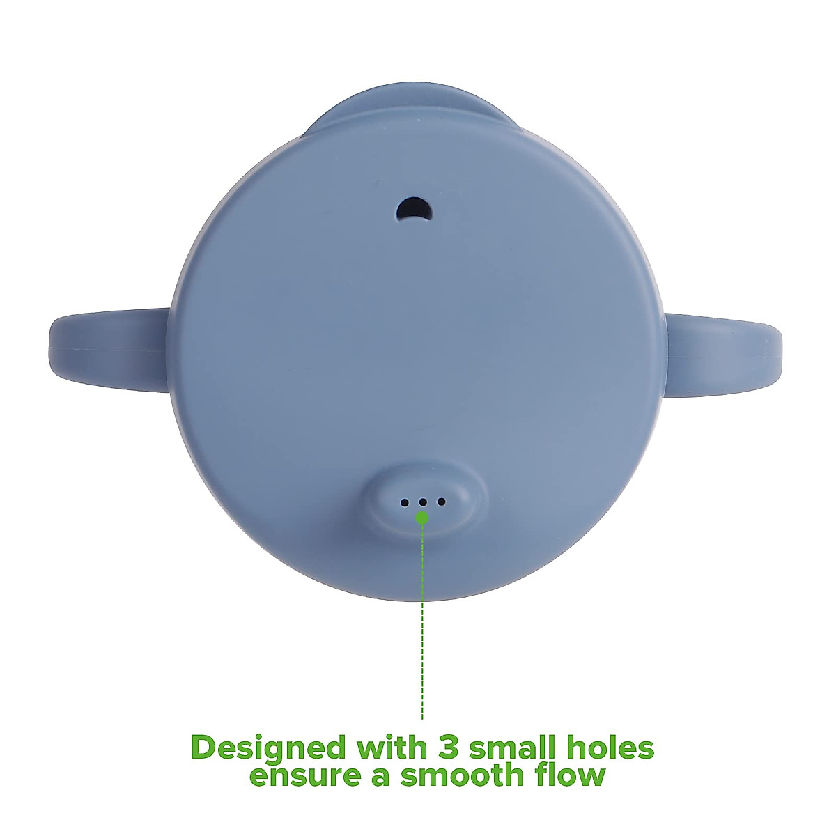 haakaa Silicone Sip-N-Snack Cup, Toddlers Sippy Cup & Snack Container 2-in-1, BPA Free Food Grade Silicone Cup for Baby 6 Month+, 9 Ounce (Blue)