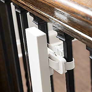 Qdos Universal Stair Mounting Adapter for All Baby Gates | White | Universal Solution for Gate Installation on Banisters and Spindles - No Screws in Banister - Works with All Gates - Easy Installation