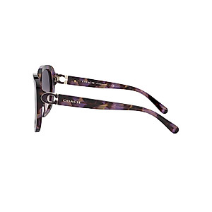 Coach HC8292 Sunglasses, Purple Tortoise/Purple Pink Gradient, 56 mm