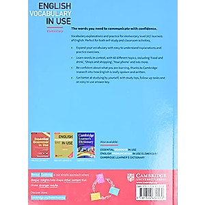 English Vocabulary in Use Elementary Book with Answers: Vocabulary Reference and Practice