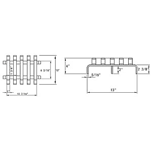 HiFlame Fireplace Log Grate Heavy Duty Solid Steel Wood Burning Fire Place Wood Stove Firewood Holder