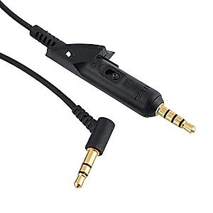 QC15 Cable Replacement Audio Extension Cord Compatible with Bose QuietComfort 15 QC15 Headphones (Black)