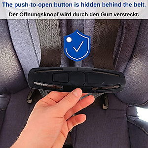 HEALLILY Baby Chest Harness Clip Adjustable Safety Belt Guard Seat Buckle Part 5 PCS (Black)