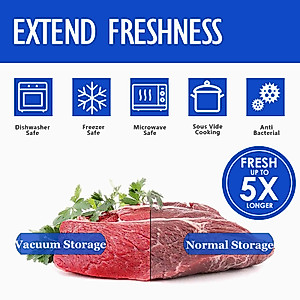 VICARKO Reusable Sous Vide Bags 3 Sizes - 30 Pack with Hand Pump, Sealing Clips for Sous Vide Cooking and Food Storage