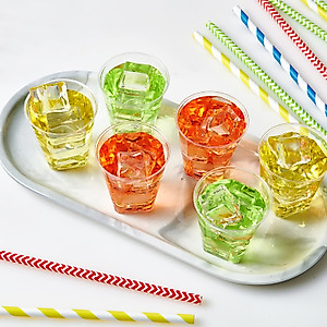 JOLLY CHEF 500 Pack 2 oz Plastic Shot Glasses Clear Disposable Plastic Cups Heavy-duty Party Glasses, Disposable Cups for Thanksgiving Christmas Halloween Party