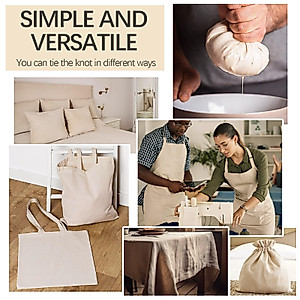 100% Cotton Muslin Fabric Medium Weight Linen Fabric by The Yard 63 inch x 2,5,10 Yards Unbleached Muslin Linen Fabric Material for Sewing Material Apparel Cloth (5 Yards)