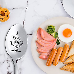 Fathers Mothers Day Gifts for Mom Dad I Love You Always and Forever Gifts Spoons for Best Friends Grauduation Gifts Boyfriend Husband Anniversary Birthday Gift Coffee Tea Bestea spoon
