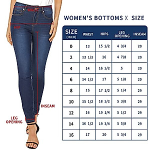 LOUEERA Womens Stretchy Jeans, Mid-Rise Skinny Jegging for Women Trendy Classic Slim Fit Boyfriend Denim Pants with Pockets (Dark Denim, 0)