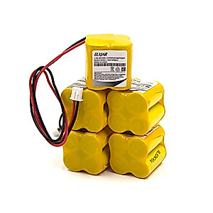 YUTSUJO (5-Pack) 4.8V Ni-CD Battery Replacement for MK Power MH29673, CUSTOM-196, Dantona BL93NC484, BST D-2/3AA400MAH, OSA162 ANIC1361 Exit Sign Emergency Light