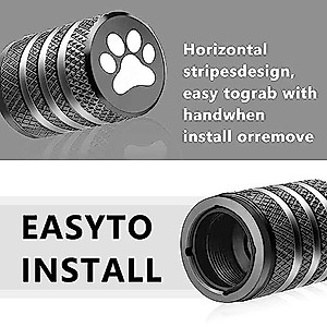 GKmow Pack-5 Tire Valve Stem Cap Cover, Dog Paw Tire Caps Leak-Proof Corrosion Resistant Alloy for Car Motorcycle (Gray)