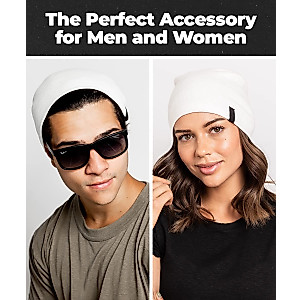 Warm Slouchy Beanie Hat - Deliciously Soft Daily Beanie in Fine Knit