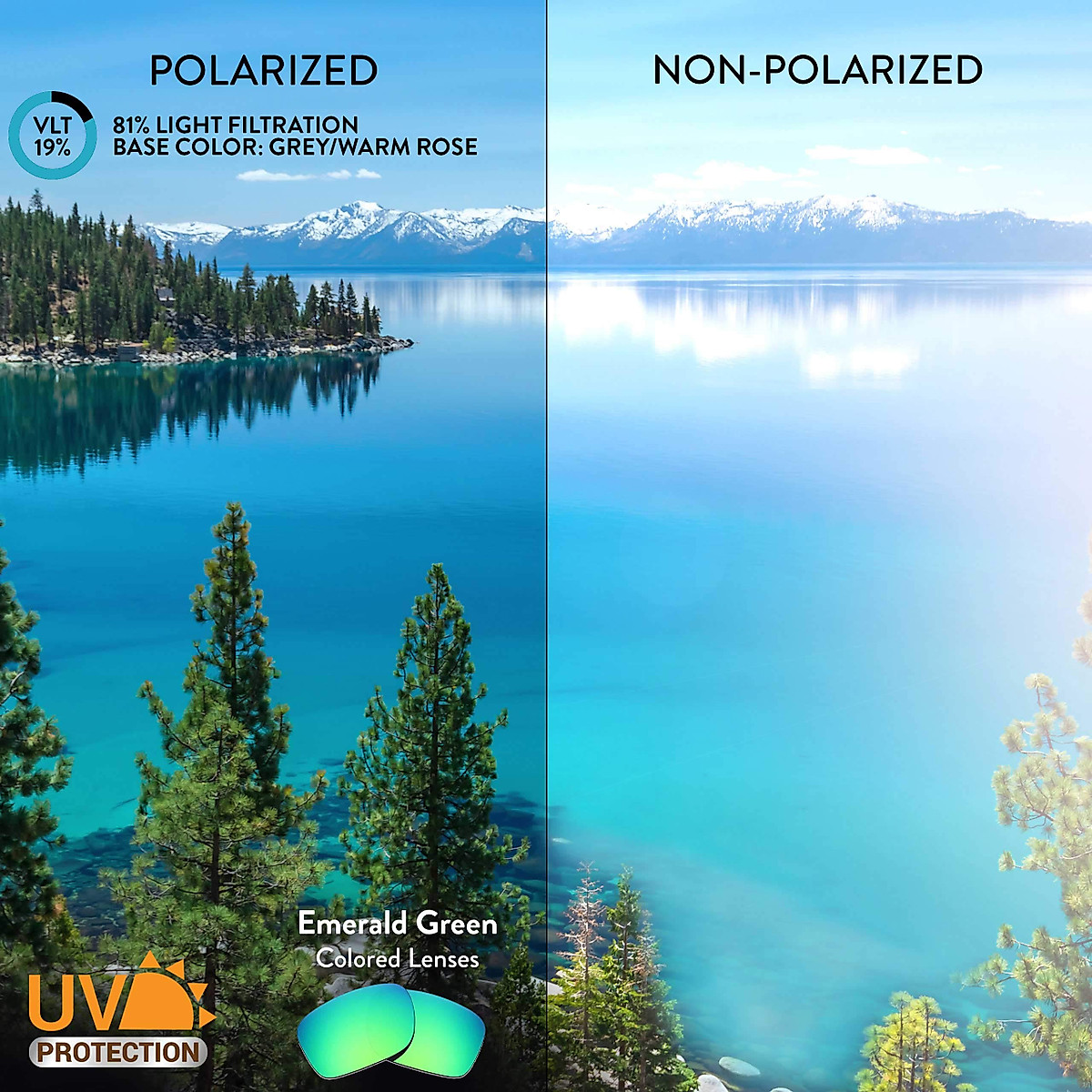 Polarized PRO Replacement Lenses for Tom Ford Lara Sunglasses - By APEX Lenses (Emerald Green)