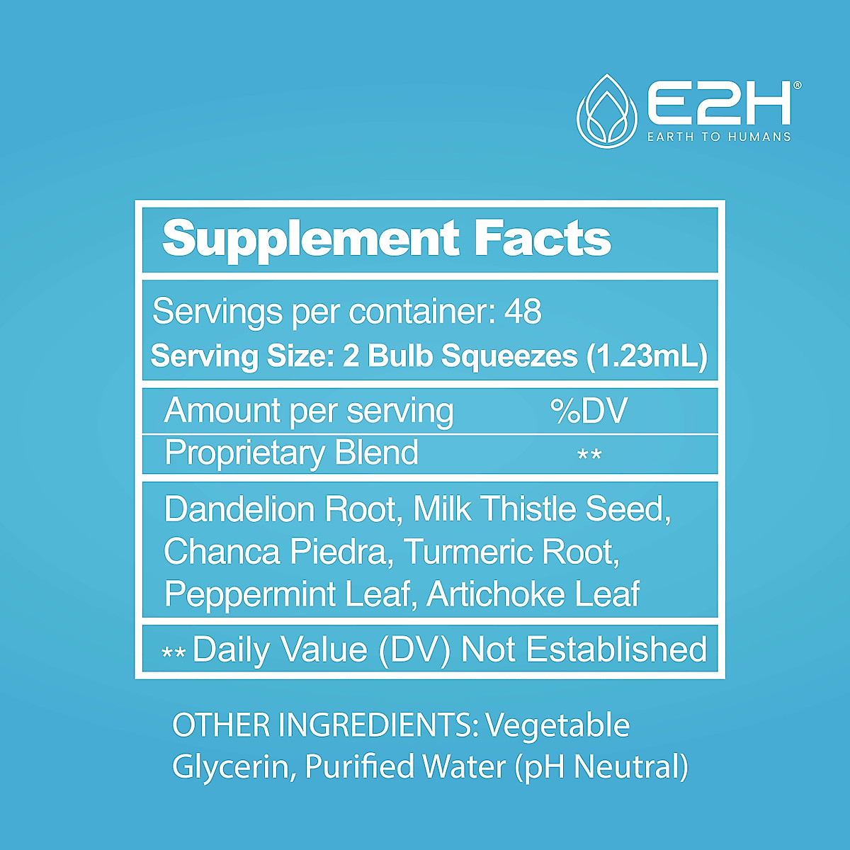 Milk Thistle Extract for Liver Cleanse Detox & Repair - Herbal Liver Support Supplement with Artichoke Extract, Dandelion Root, Chanca Piedra, and More - 2 Fl Oz by E2H