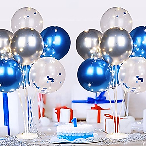 Ainiv 2 Set Table Balloon Stand Kit with Lights, Balloon Centerpieces for Tables Include 16 Latex Confetti Balloons, Christmas Centerpieces Tables Decorations for Birthday, Weddings, Anniversary