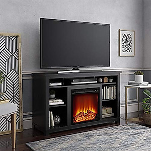 Ameriwood Home Edgewood Fireplace TV Stand for TVs up to 55", Black