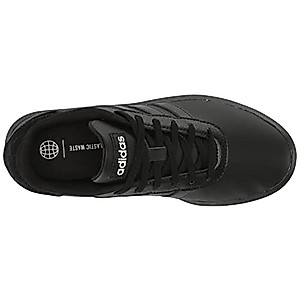 adidas Women's Court Platform Skate Shoe, Black/Black/White, 8.5
