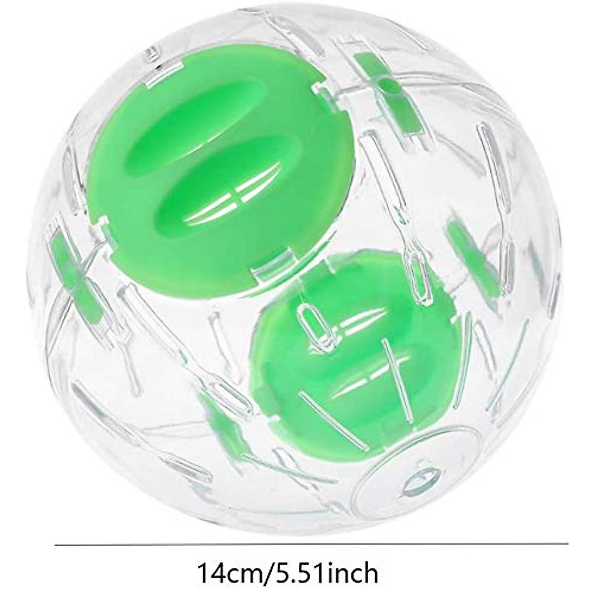 gutongyuan 5.5 Inch Transparent Hamster Ball Running Hamster Exercise Ball,Hamster Wheel Plastic Cute Exercise Mini Ball for Dwarf Hamsters to Relieves Boredom and Increases Activity (Green)